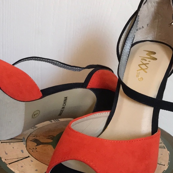 Mixx Shuz | Shoes | Mixx Tangerine Heels | Poshmark